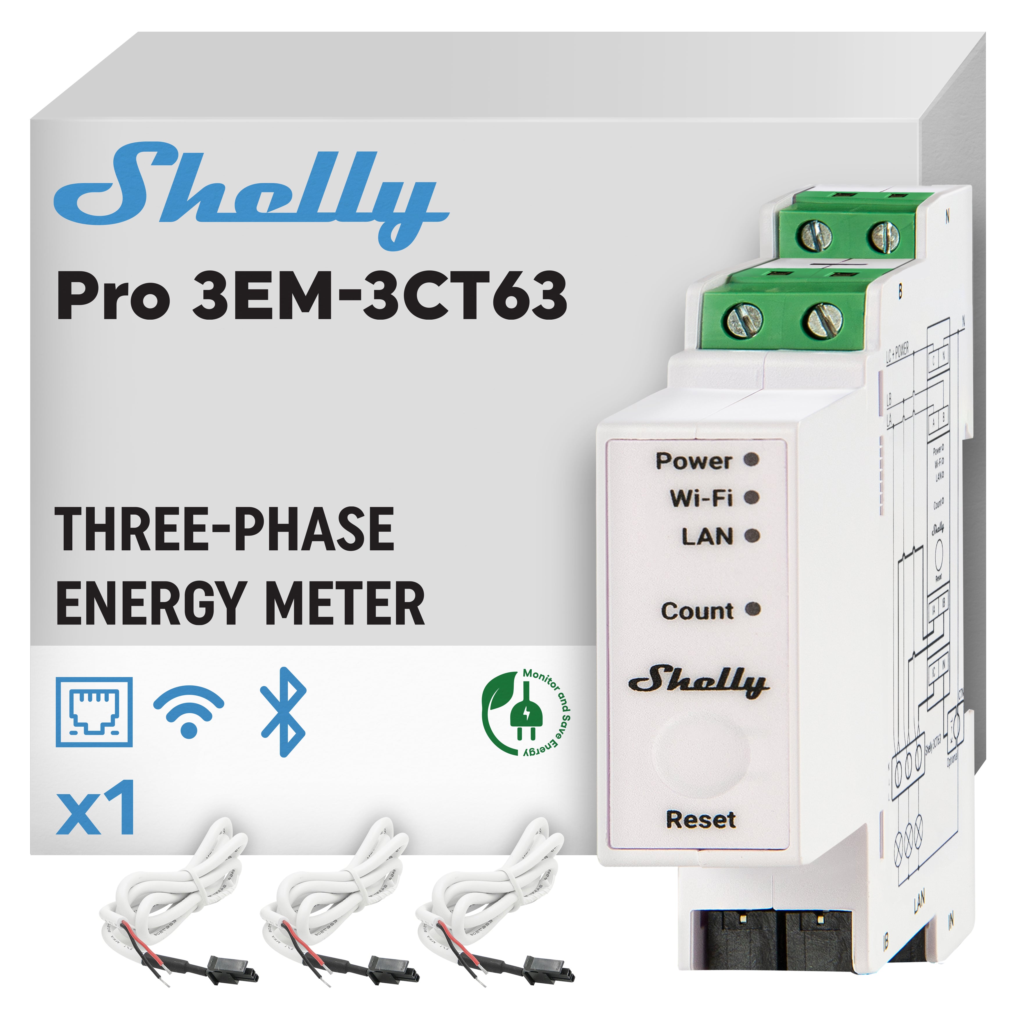 Shelly Pro 3EM-3CT63 – Smart Home USA